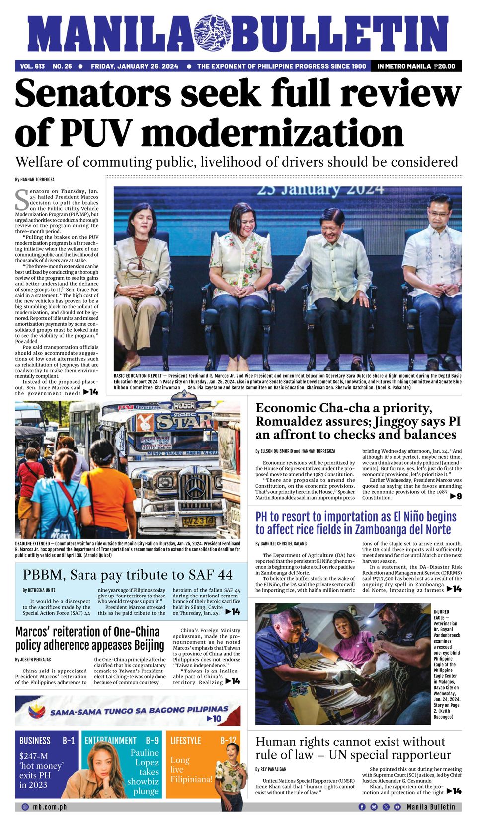 Get digital access to Manila Bulletin - January 26, 2024 issue | Magzter.com
