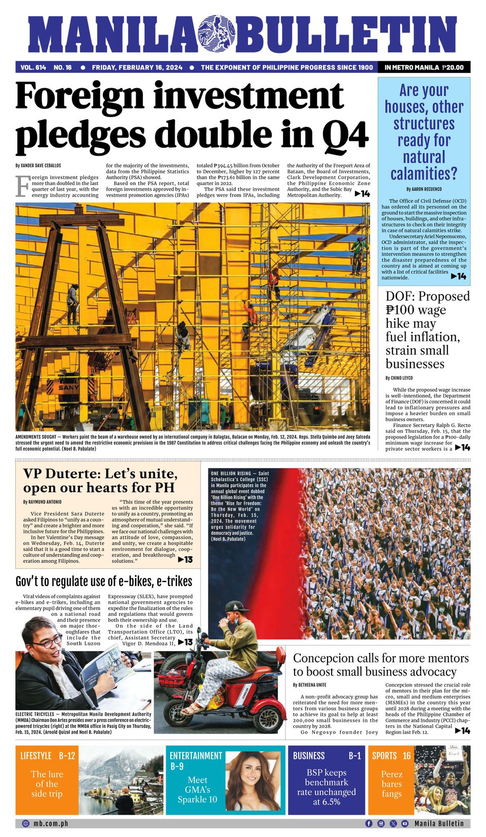 Get digital access to Manila Bulletin - February 16, 2024 issue | Magzter.com