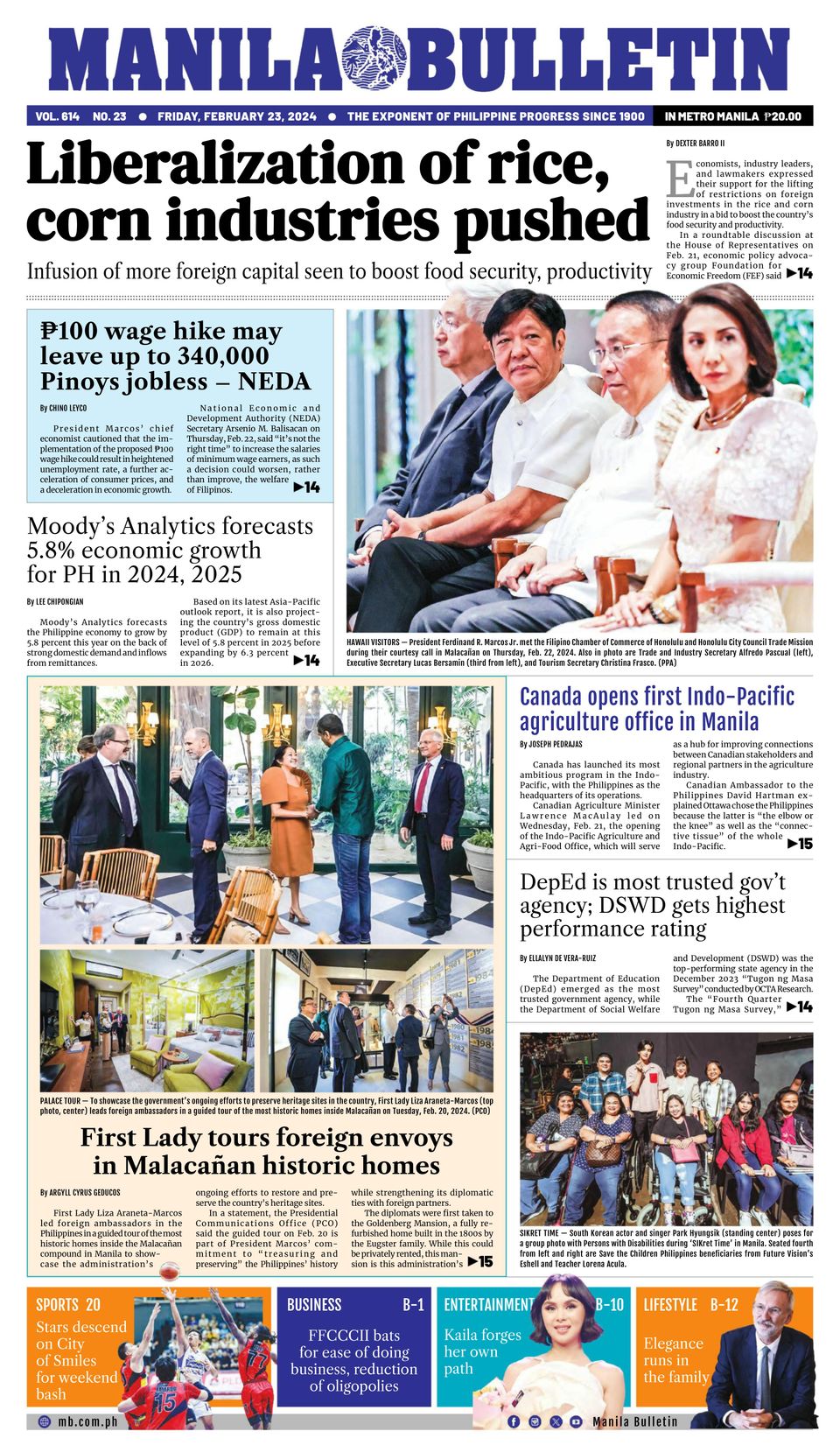 Get digital access to Manila Bulletin - February 23, 2024 issue | Magzter.com