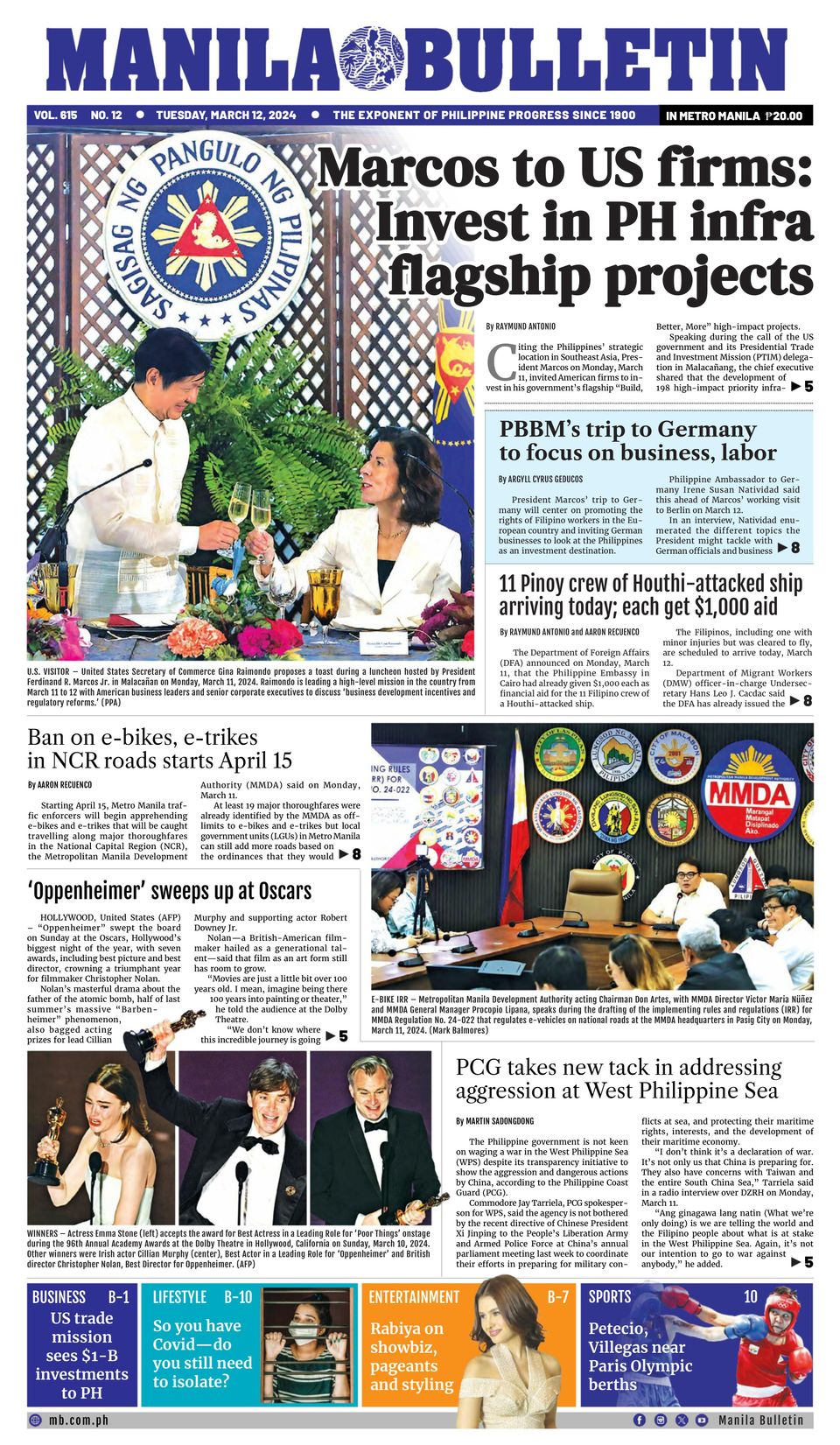 Manila Bulletin-March 12, 2024 Newspaper - Get your Digital Subscription