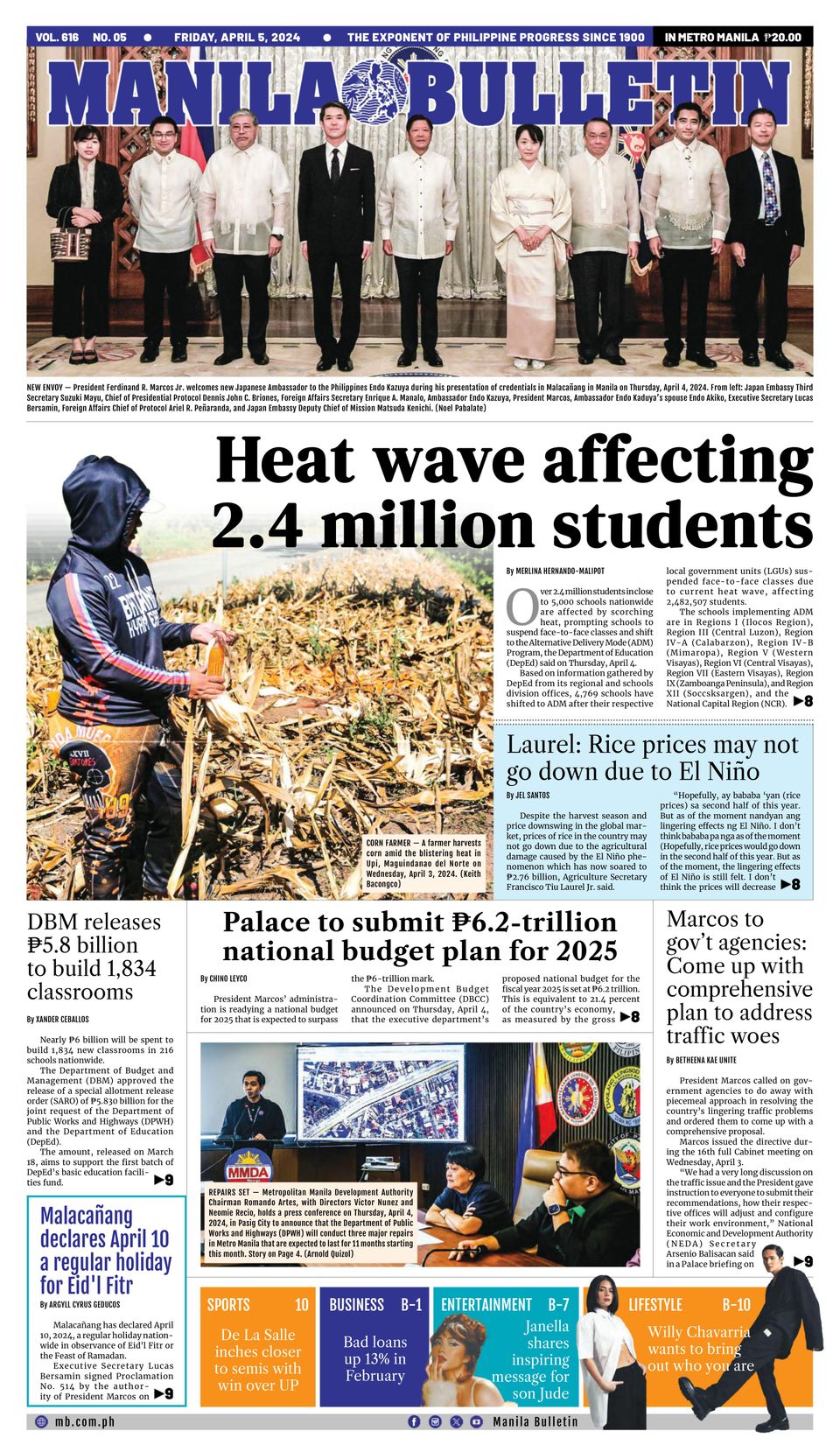 Get digital access to Manila Bulletin - April 5, 2024 issue | Magzter.com