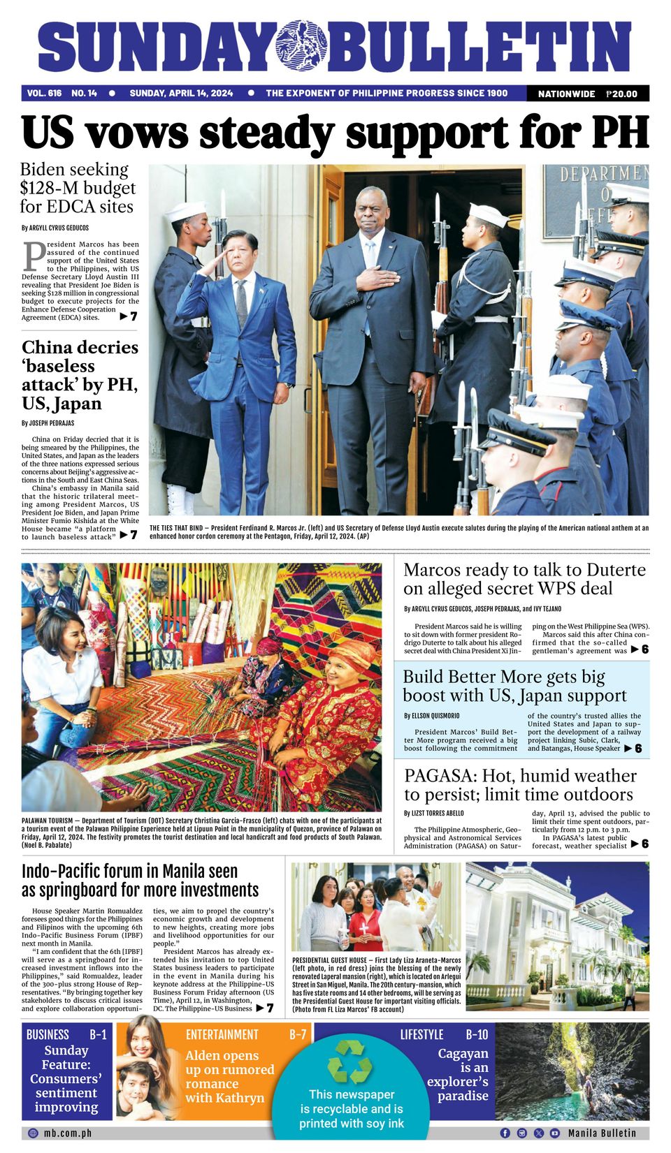 Get digital access to Manila Bulletin - April 14, 2024 issue | Magzter.com