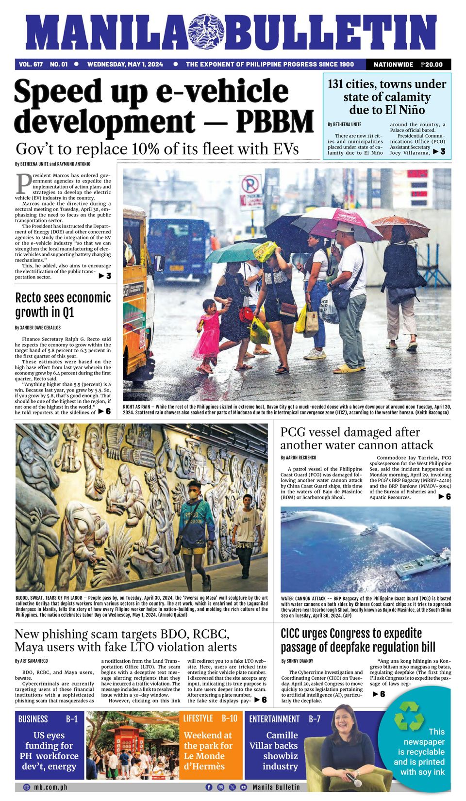Get digital access to Manila Bulletin - May 1, 2024 issue | Magzter.com