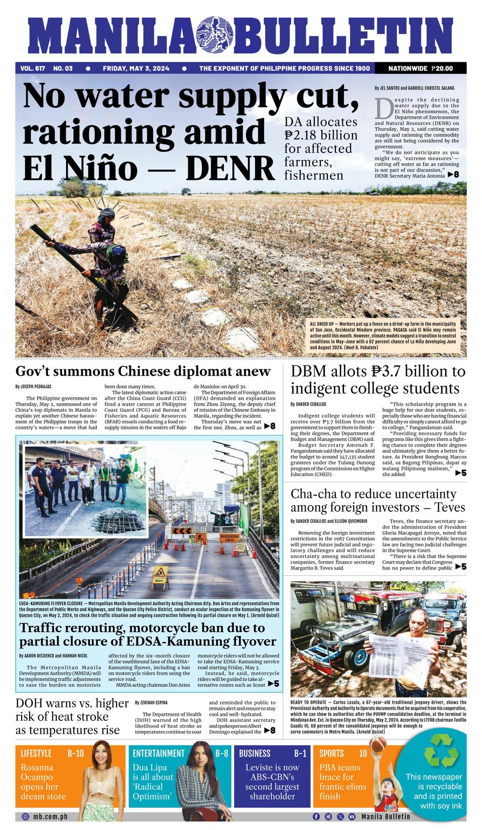 Get digital access to Manila Bulletin - May 3, 2024 issue | Magzter.com