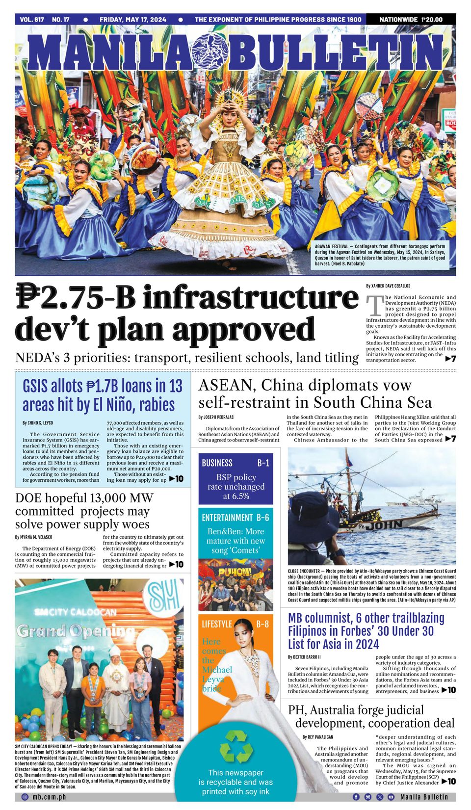 Get digital access to Manila Bulletin - May 17, 2024 issue | Magzter.com