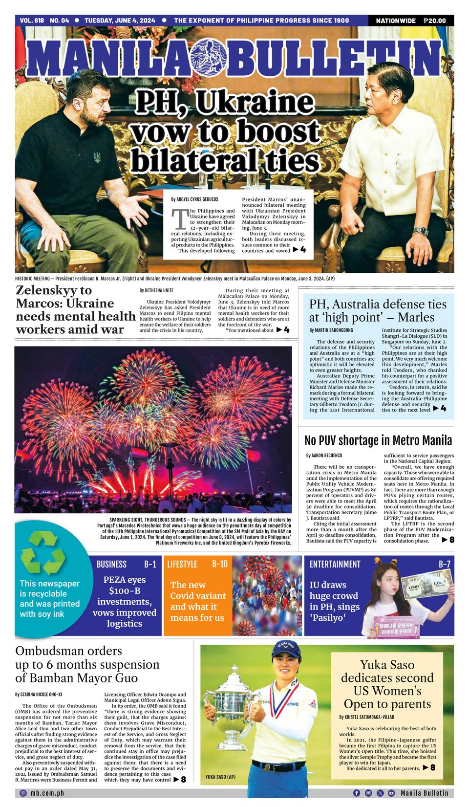 Get digital access to Manila Bulletin - June 4, 2024 issue | Magzter.com