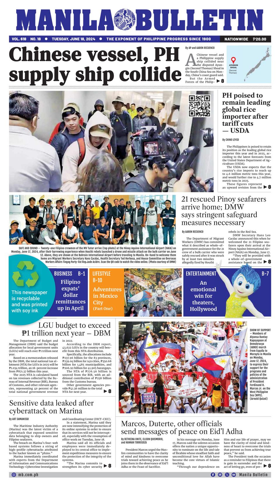 Get digital access to Manila Bulletin - June 18, 2024 issue | Magzter.com