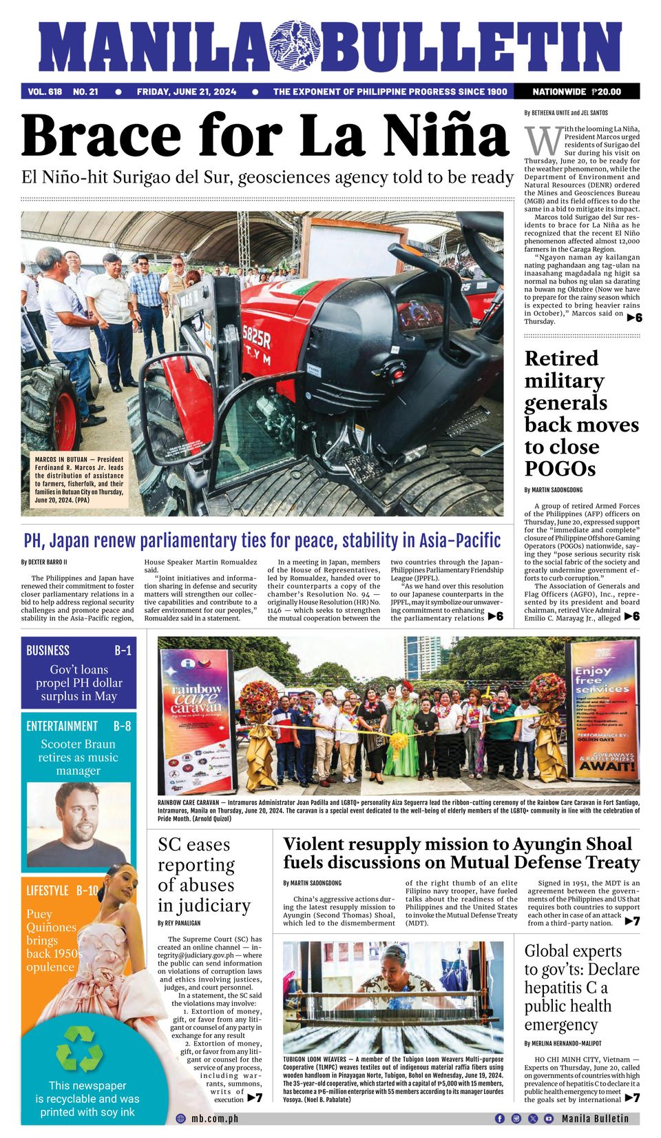 Get digital access to Manila Bulletin - June 21, 2024 issue | Magzter.com