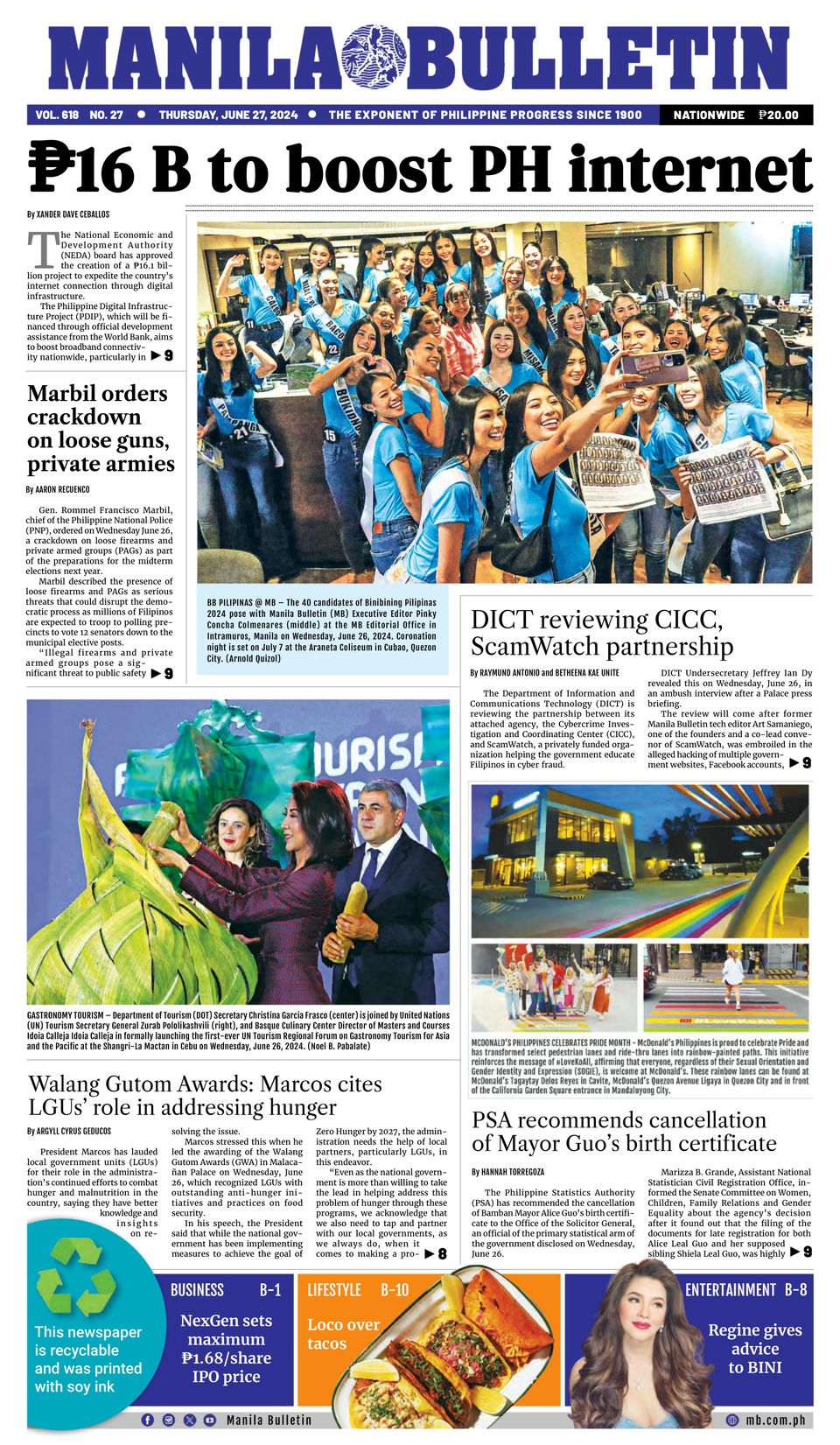 Manila Bulletin-June 27, 2024 Newspaper - Get your Digital Subscription