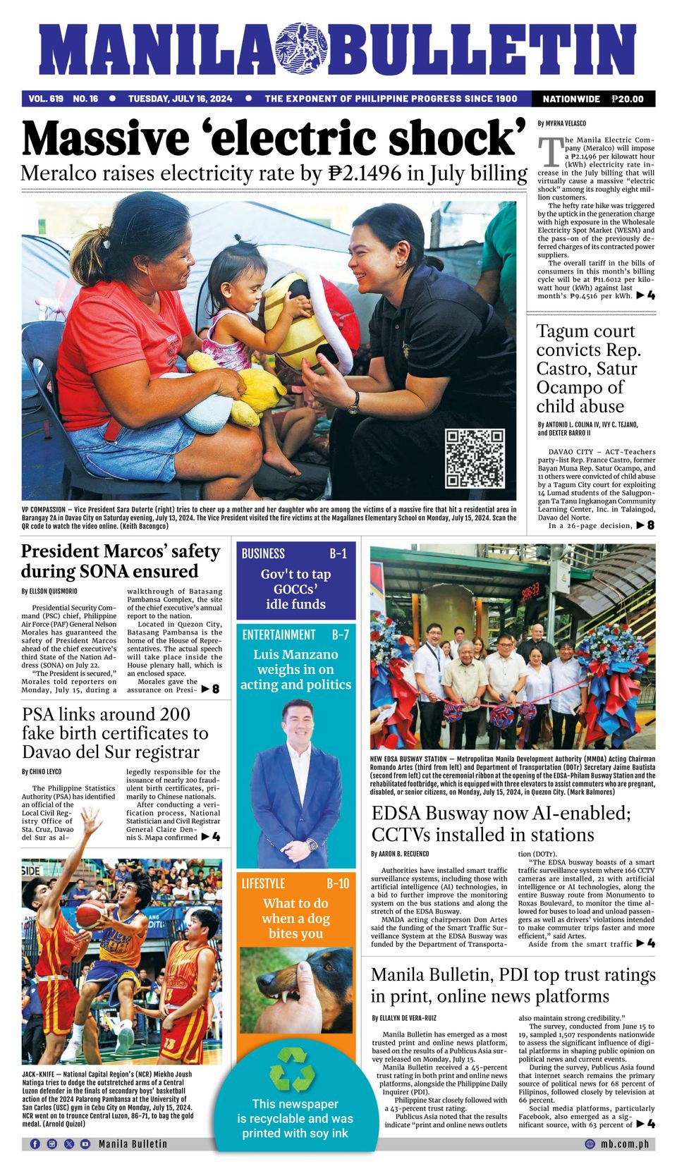 Manila Bulletin-July 16, 2024 Newspaper - Get your Digital Subscription