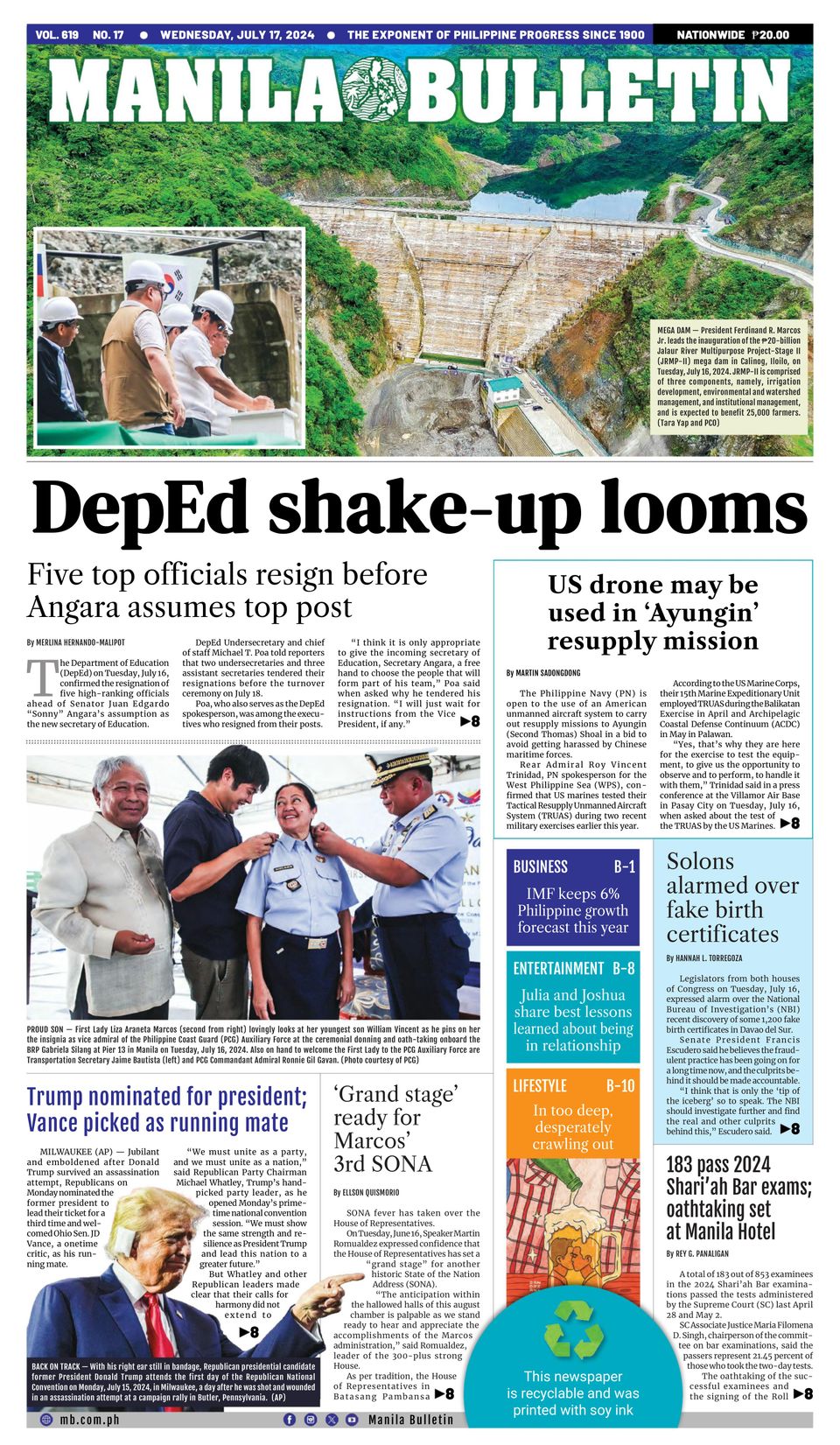 Manila Bulletin-July 17, 2024 Newspaper - Get your Digital Subscription