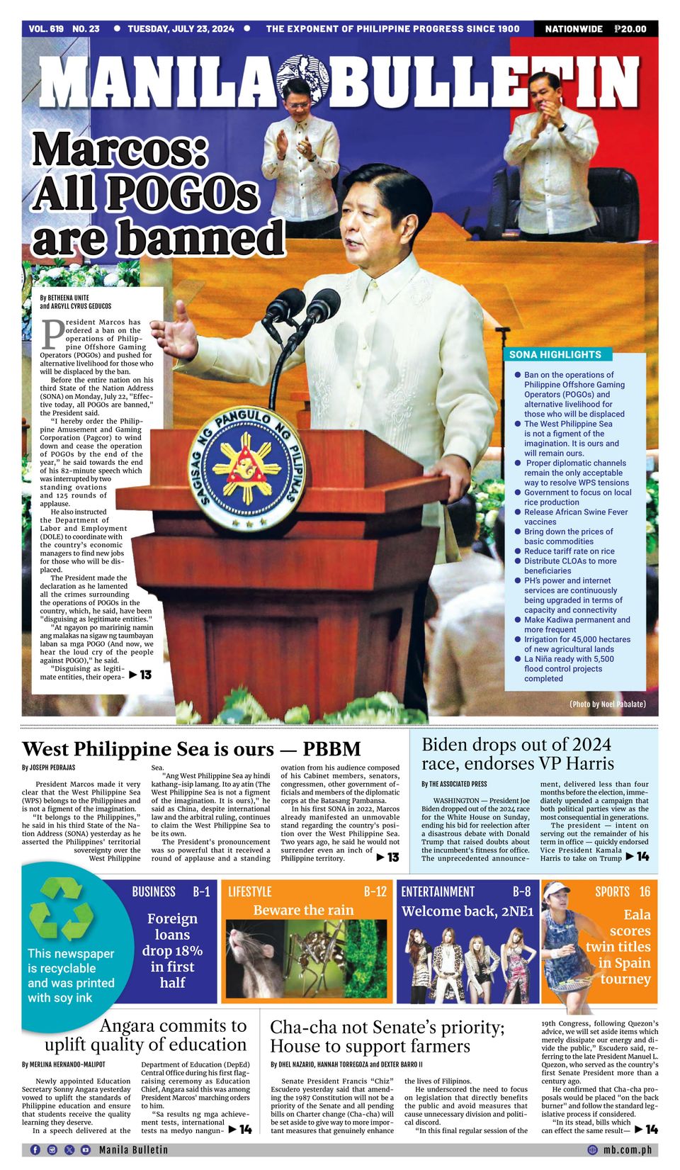 Get digital access to Manila Bulletin - July 23, 2024 issue | Magzter.com