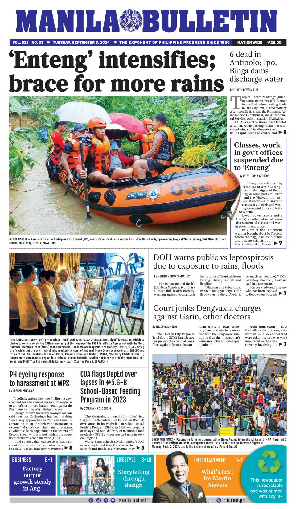 Get digital access to Manila Bulletin - September 3, 2024 issue ...