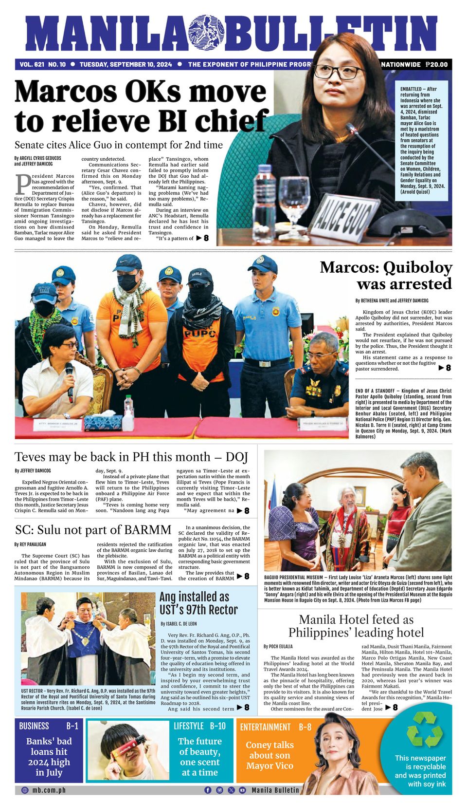 Get digital access to Manila Bulletin - September 10, 2024 issue | Magzter.com