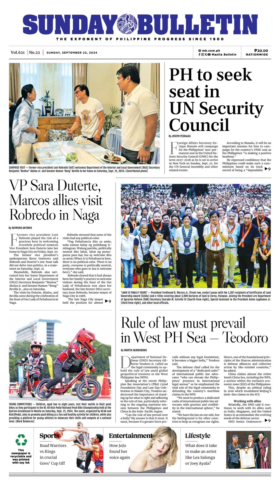 Get digital access to Manila Bulletin - September 22, 2024 issue | Magzter.com
