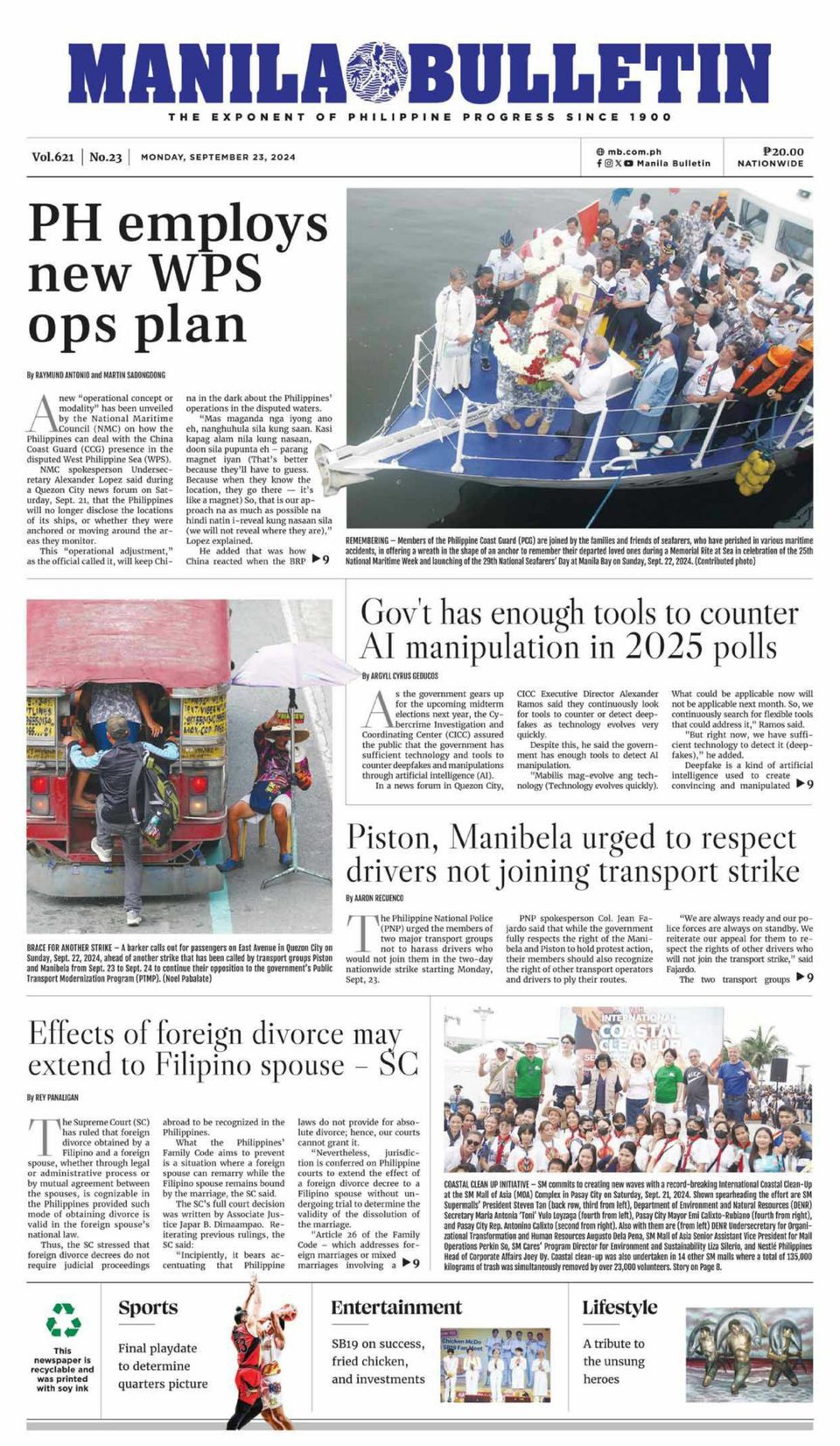 Get digital access to Manila Bulletin - September 23, 2024 issue | Magzter.com