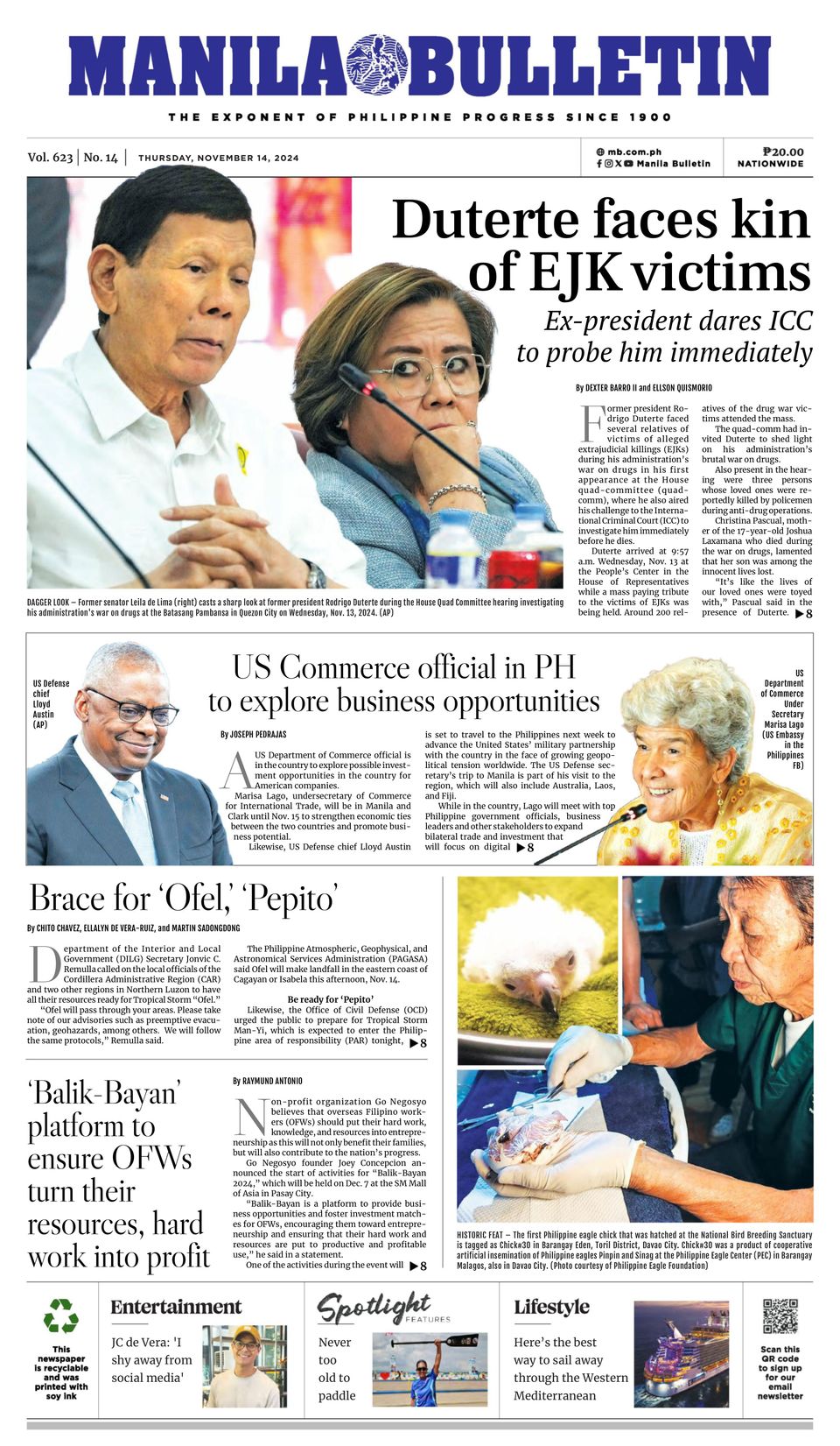 Get digital access to Manila Bulletin - November 14, 2024 issue | Magzter.com