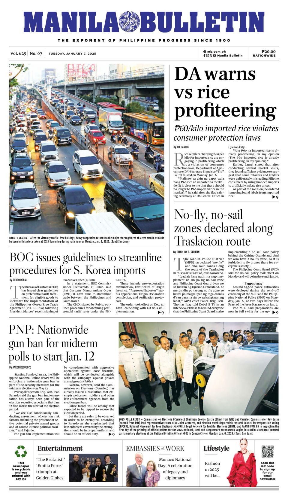 Get digital access to Manila Bulletin - January 7, 2025 issue | Magzter.com