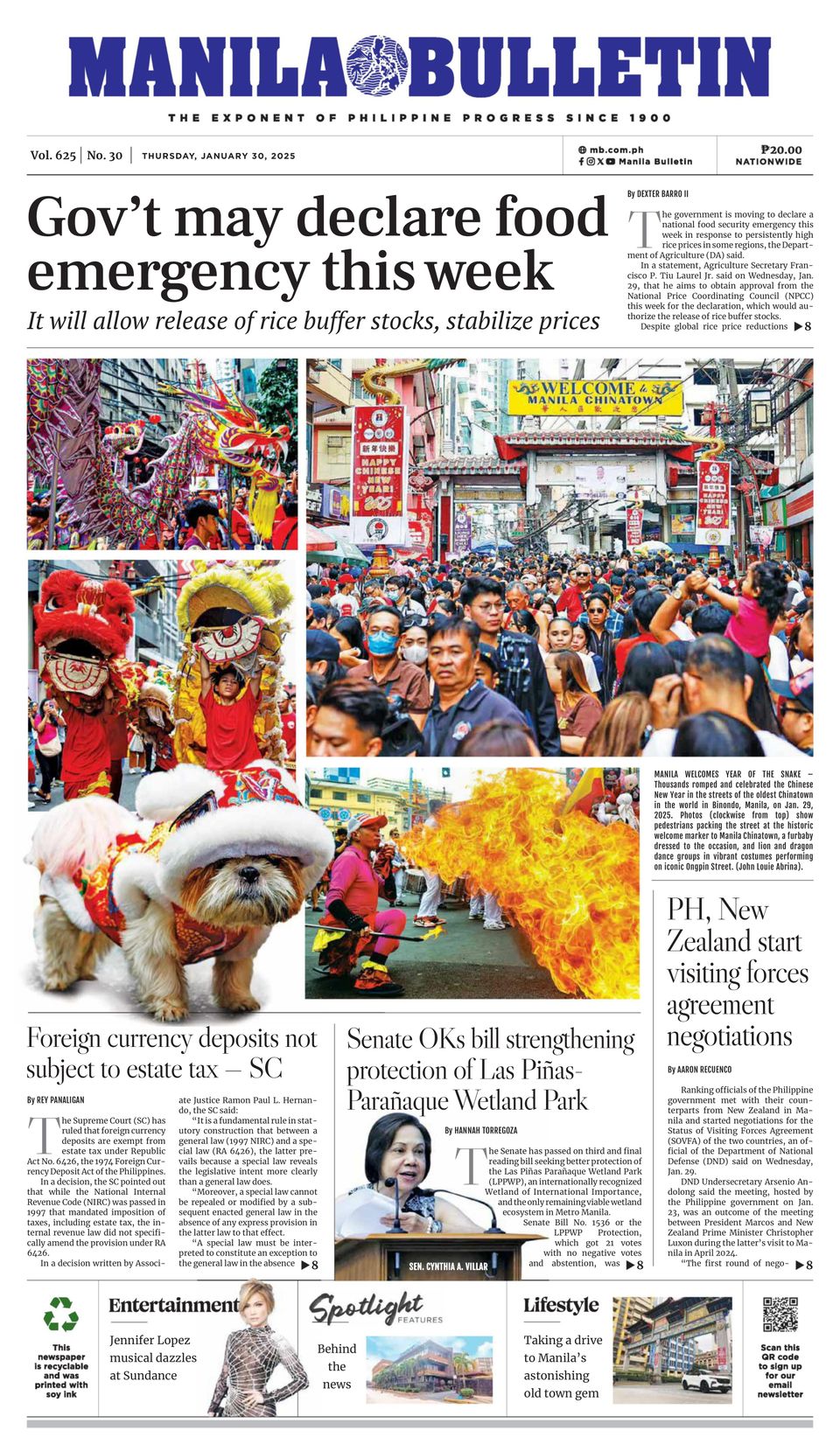 Get digital access to Manila Bulletin - January 30, 2025 issue | Magzter.com