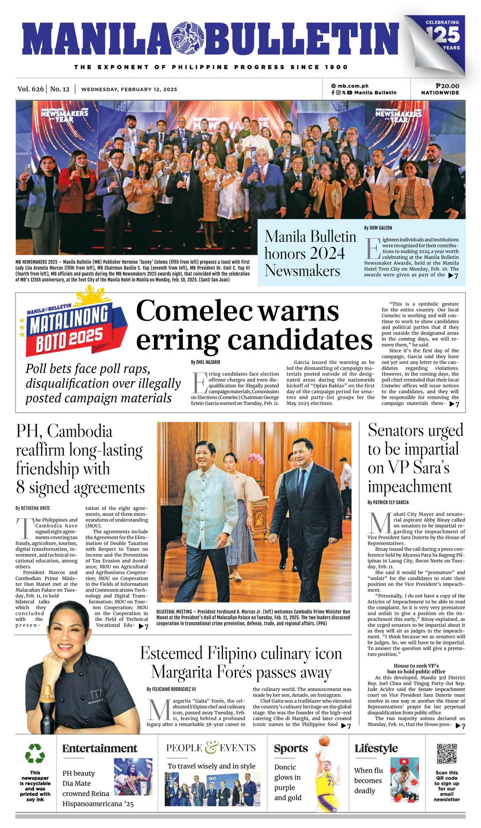 Get digital access to Manila Bulletin - February 12, 2025 issue ...