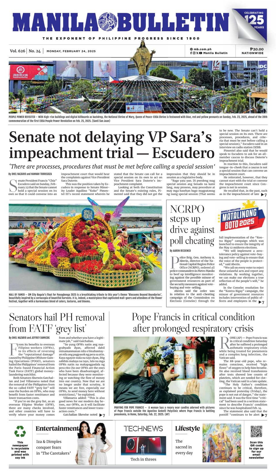 Get digital access to Manila Bulletin - February 24, 2025 issue | Magzter.com