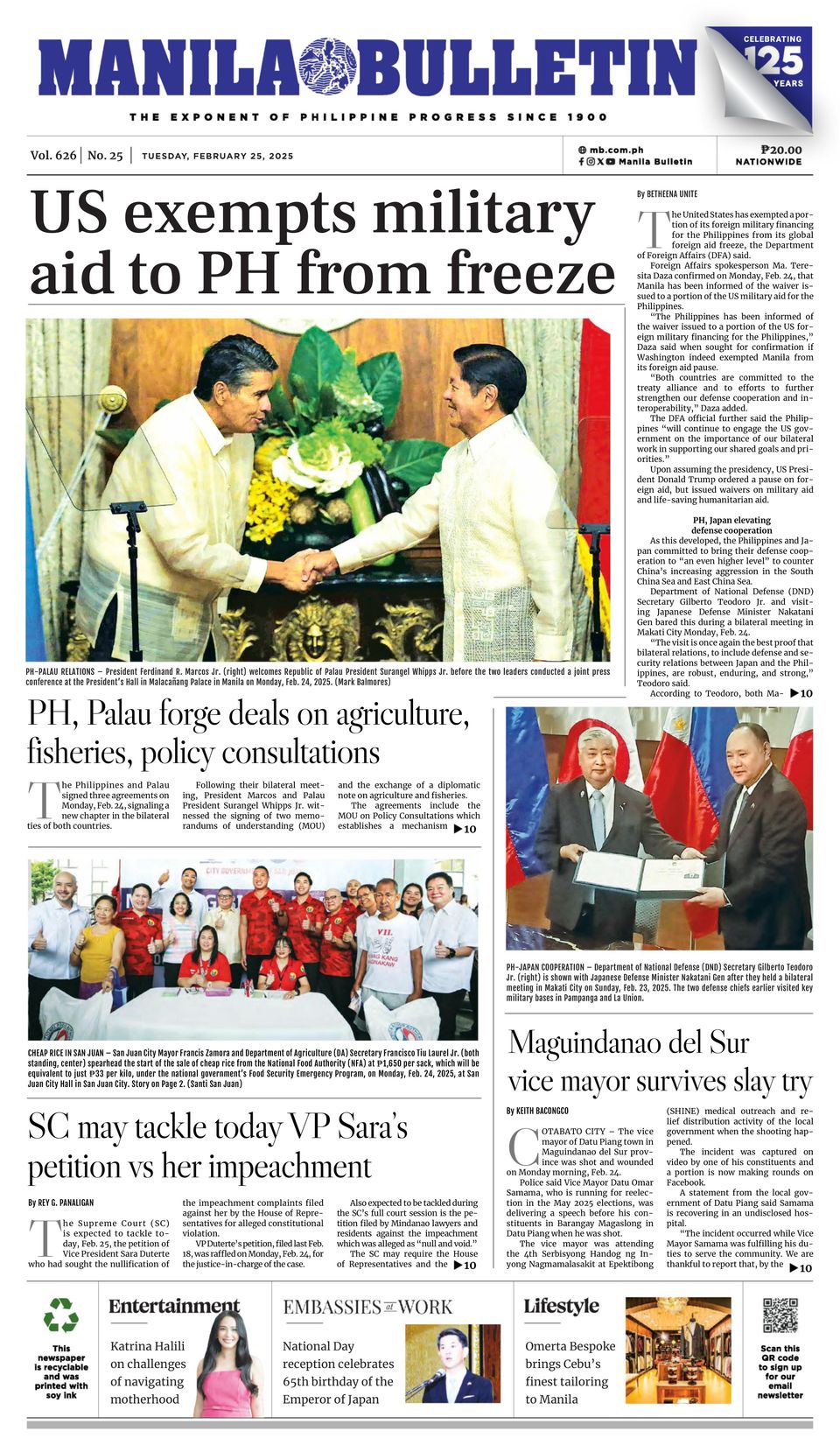 Get digital access to Manila Bulletin - February 25, 2025 issue | Magzter.com