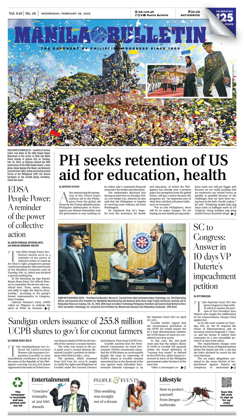 Get digital access to Manila Bulletin - February 26, 2025 issue | Magzter.com