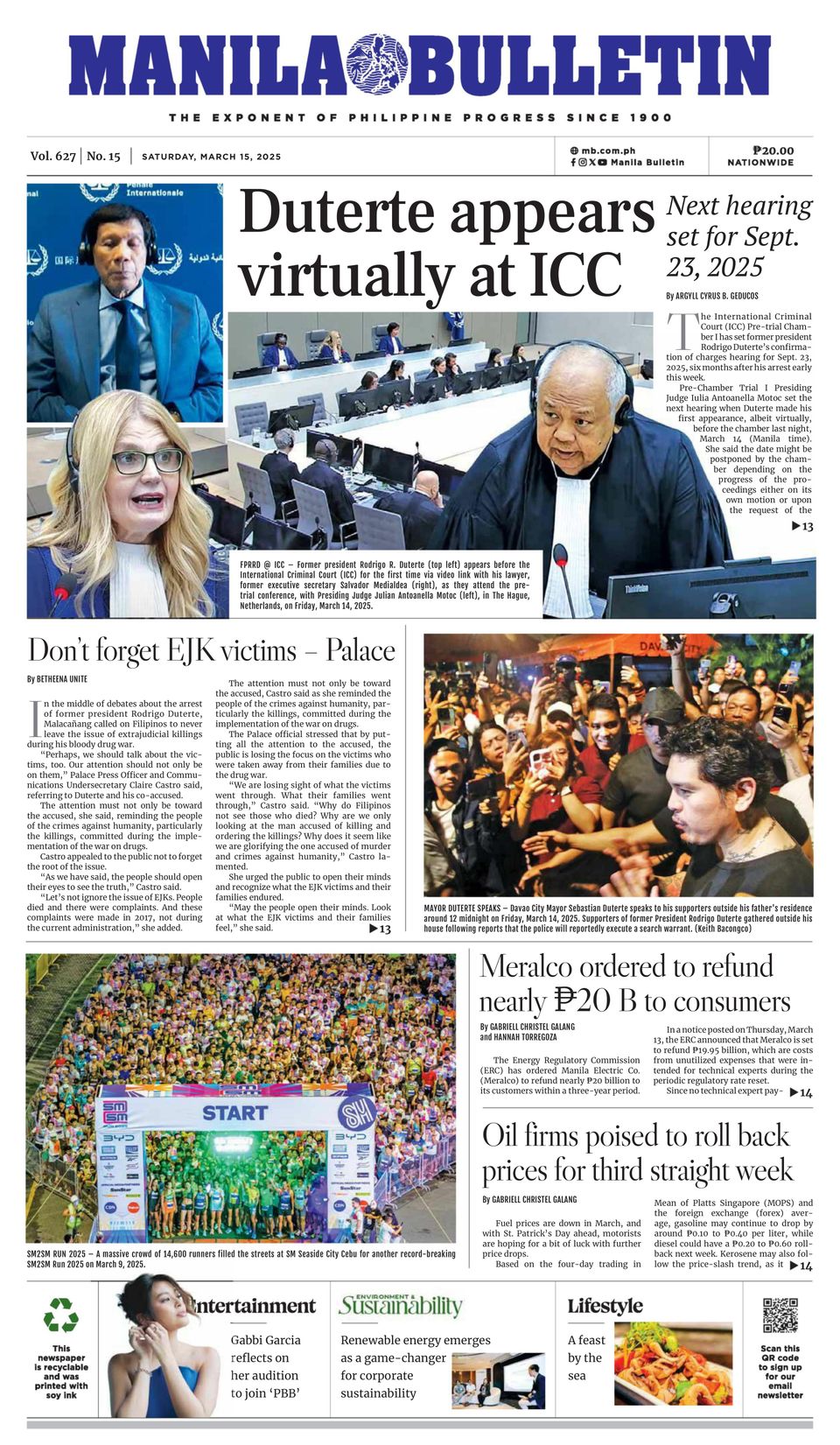 Get digital access to Manila Bulletin - March 15, 2025 issue | Magzter.com