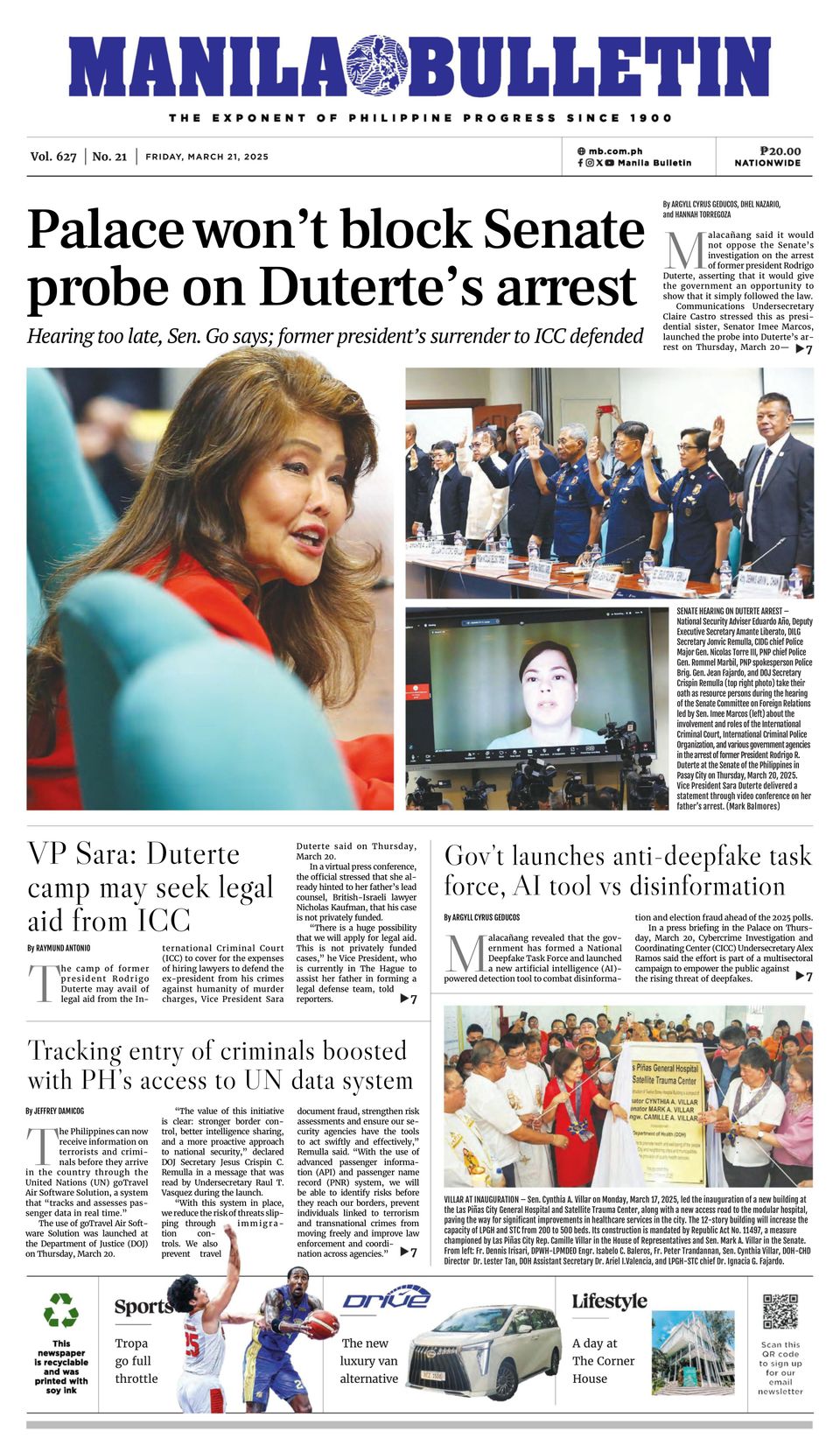 Get digital access to Manila Bulletin - March 21, 2025 issue | Magzter.com
