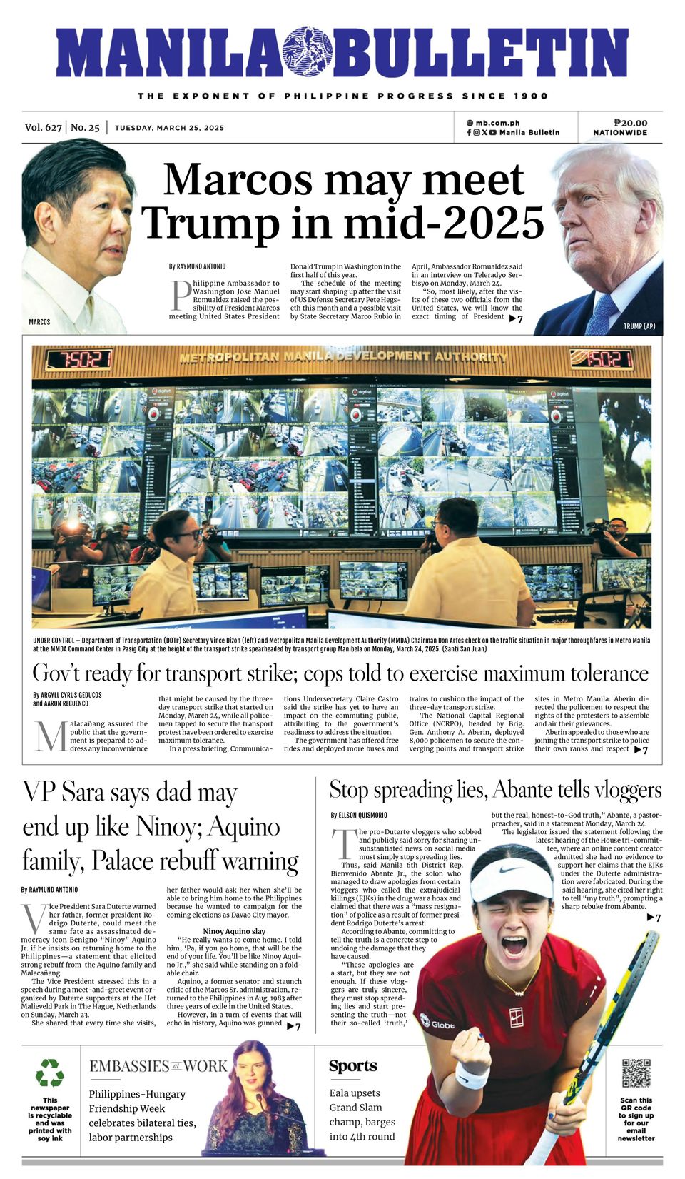 Get digital access to Manila Bulletin - March 25, 2025 issue | Magzter.com