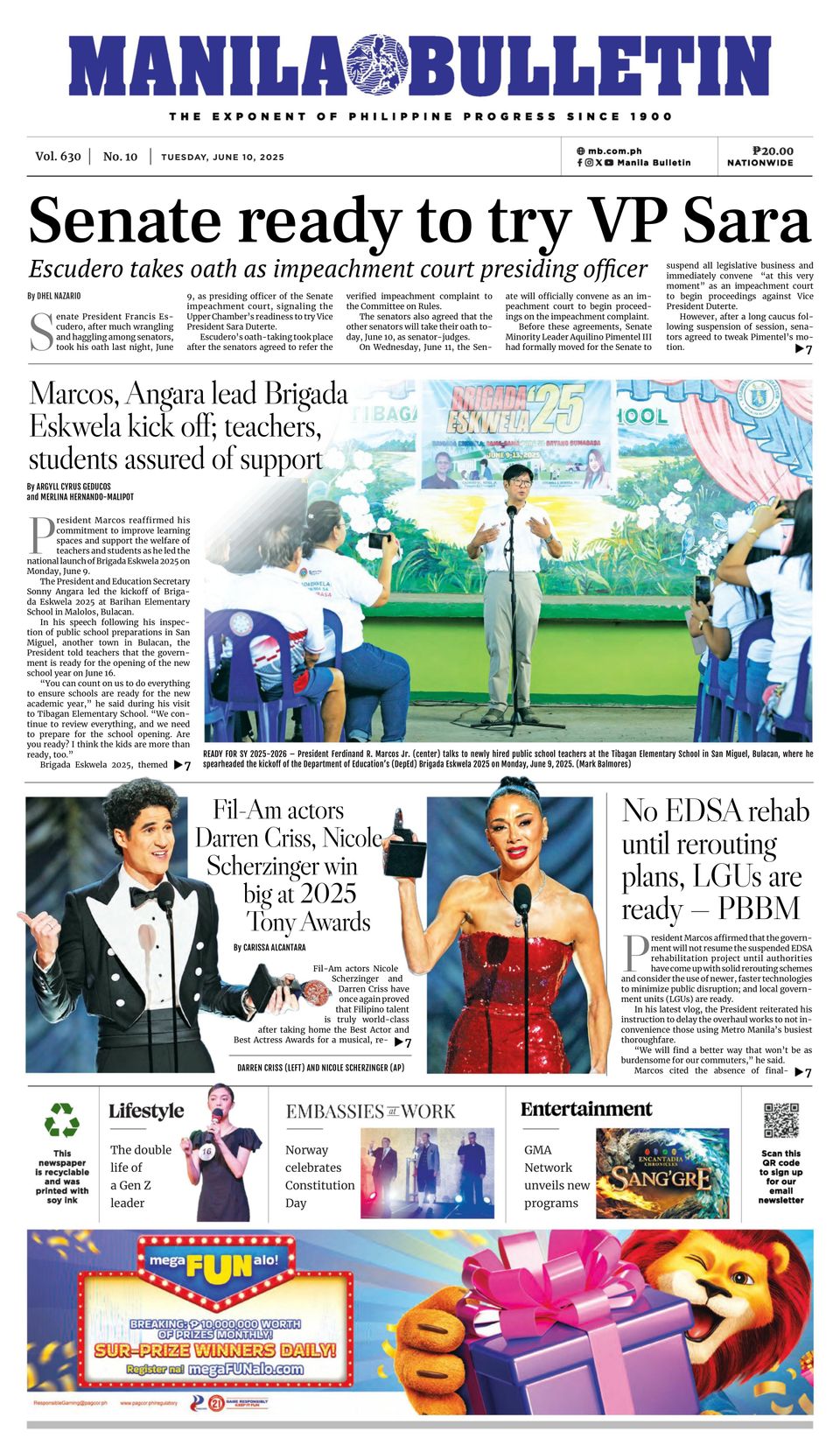 Get digital access to Manila Bulletin - June 10 2025 issue | Magzter.com