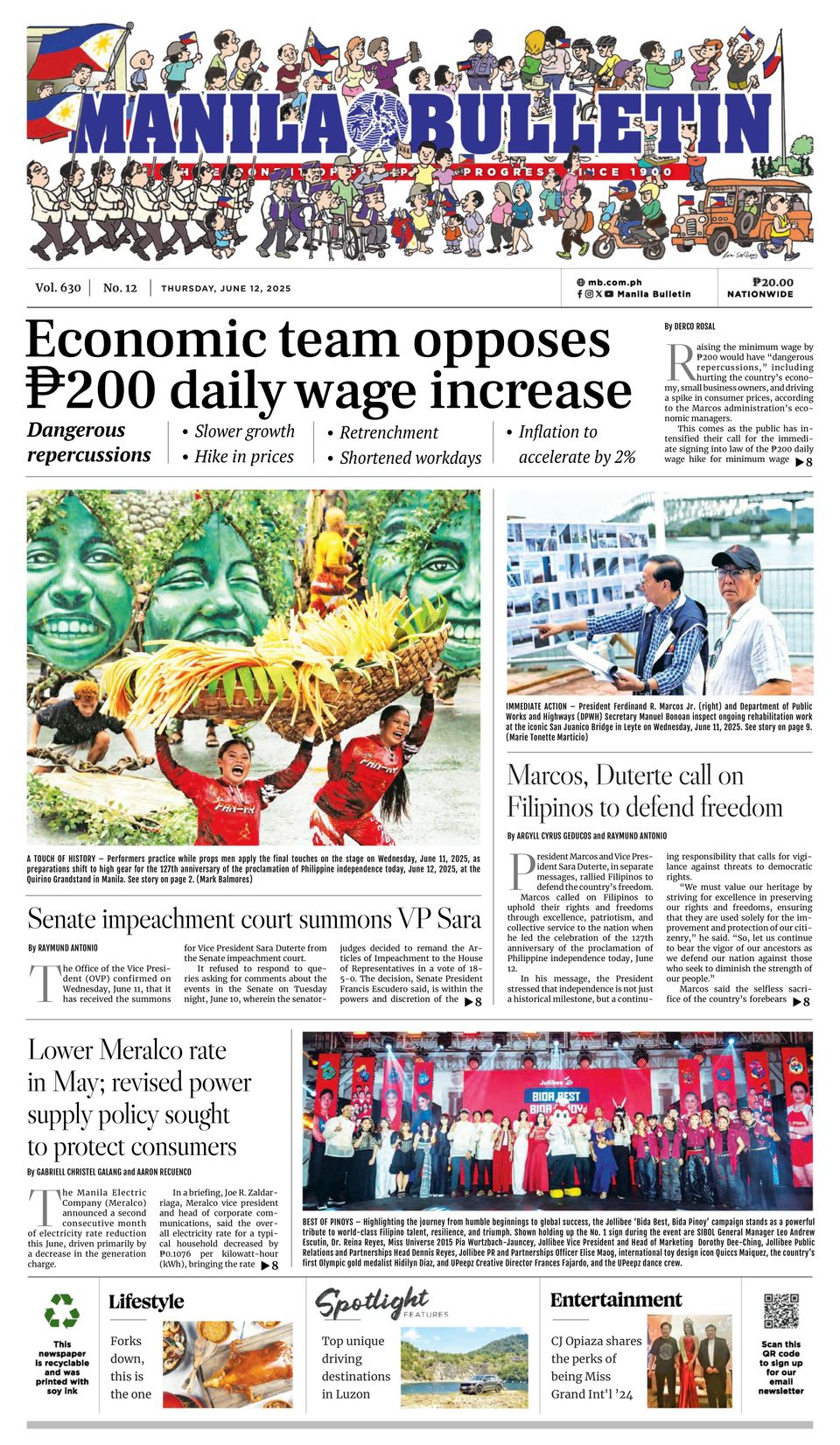 Get digital access to Manila Bulletin - June12 2025 issue | Magzter.com