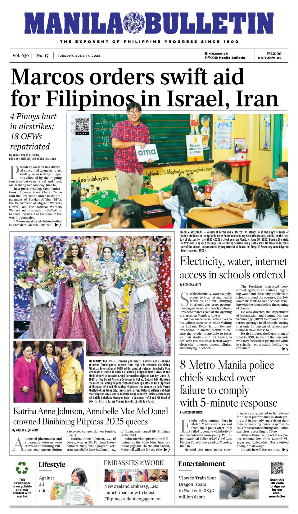 Get digital access to Manila Bulletin - June 17 2025 issue | Magzter.com