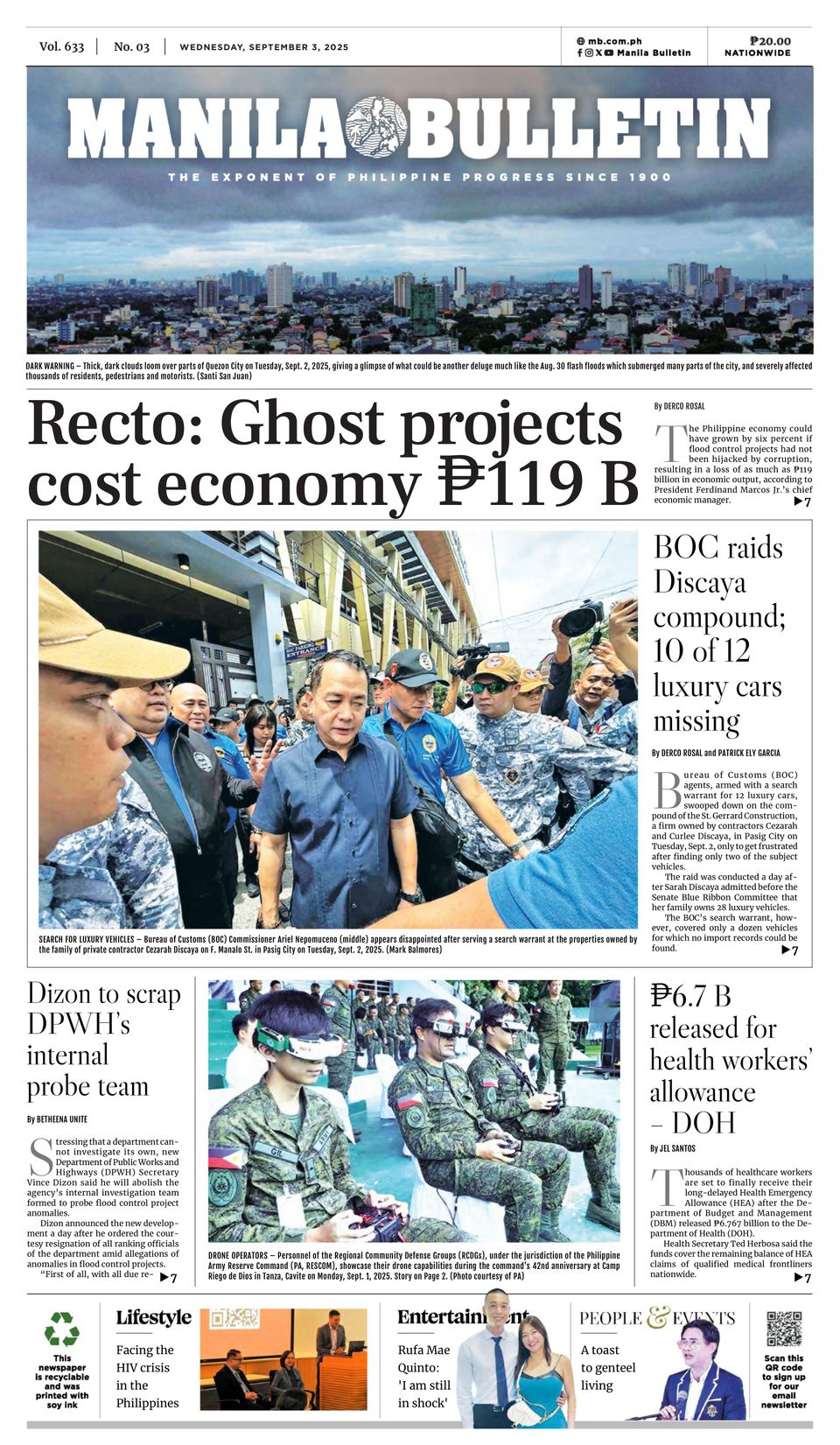Get digital access to Manila Bulletin - September 3, 2025 issue ...