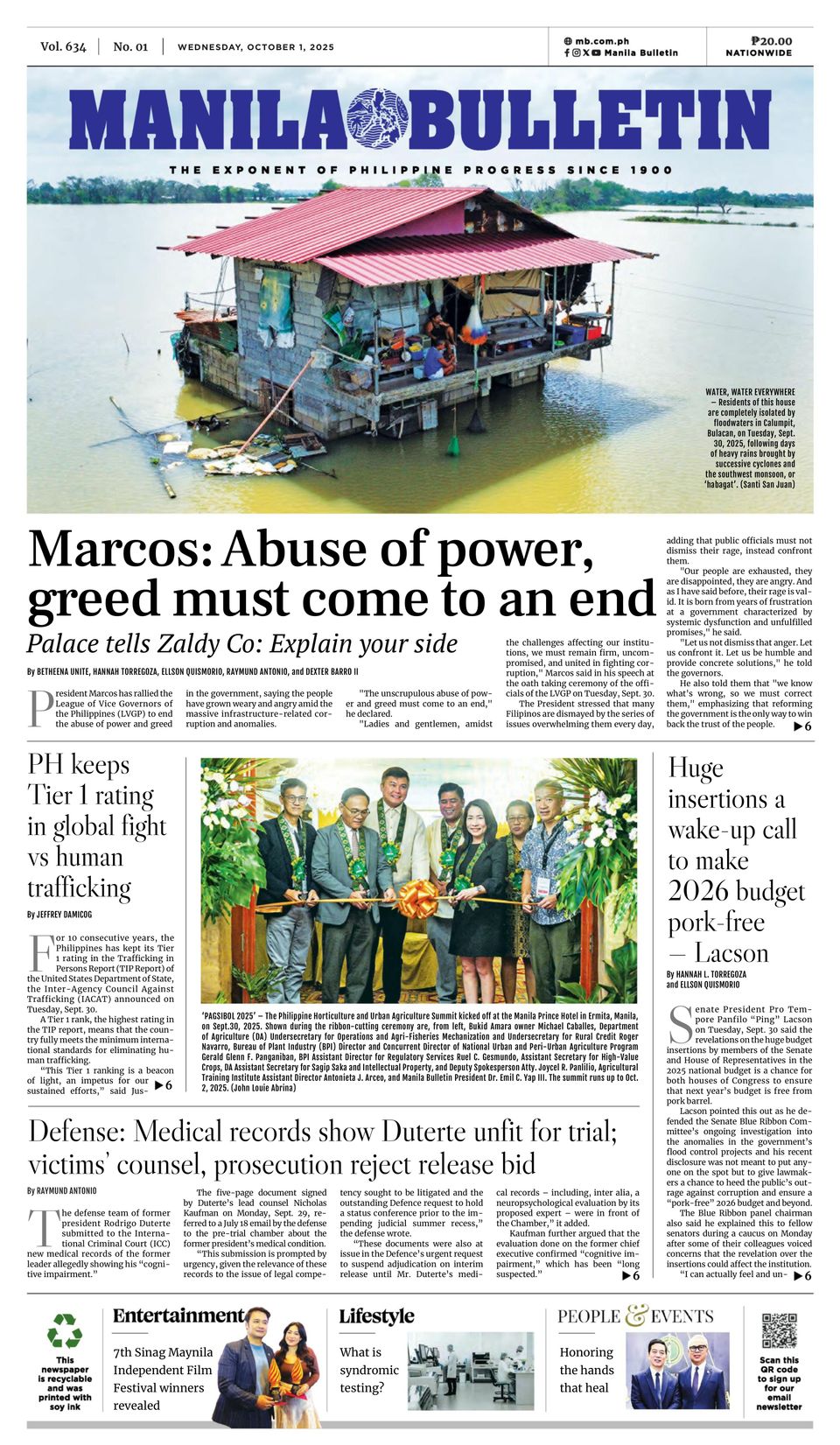 Get digital access to Manila Bulletin - October 1, 2025 issue | Magzter.com