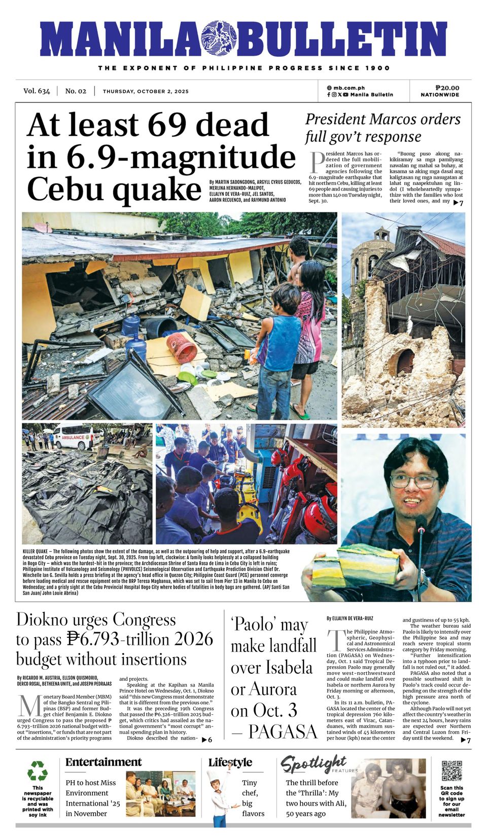 Get digital access to Manila Bulletin - October 2, 2025 issue | Magzter.com