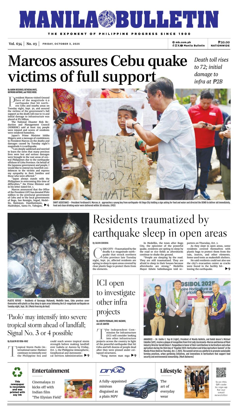 Get digital access to Manila Bulletin - October 3, 2025 issue | Magzter.com