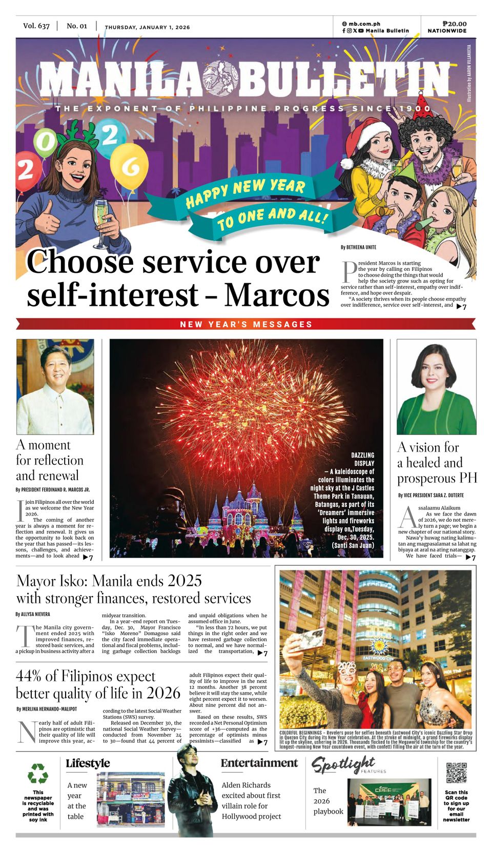 Get digital access to Manila Bulletin - January 1, 2026 issue | Magzter.com