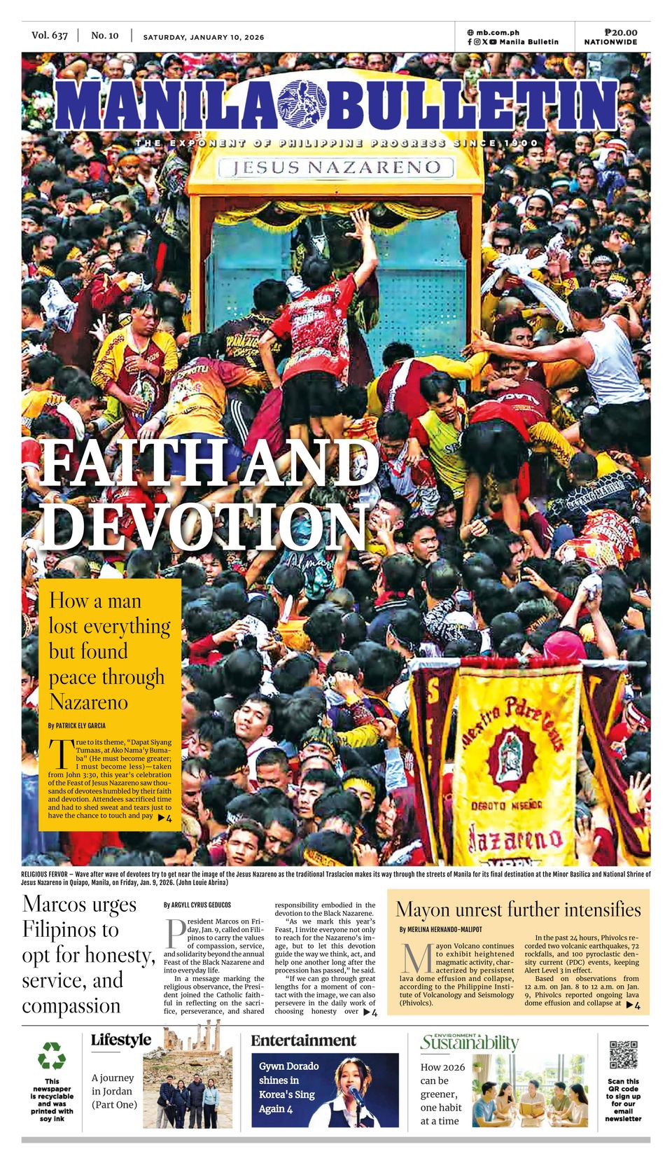 Get digital access to Manila Bulletin - January 10, 2026 issue ...