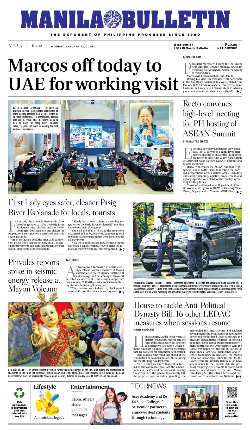 Get digital access to Manila Bulletin - January 12, 2026 issue ...