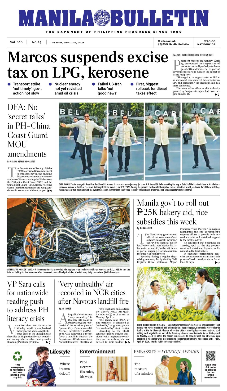 Get digital access to Manila Bulletin - April 14, 2026 issue | Magzter.com