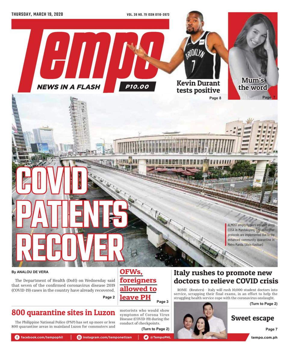 Get digital access to Tempo - March 19, 2020 issue | Magzter.com