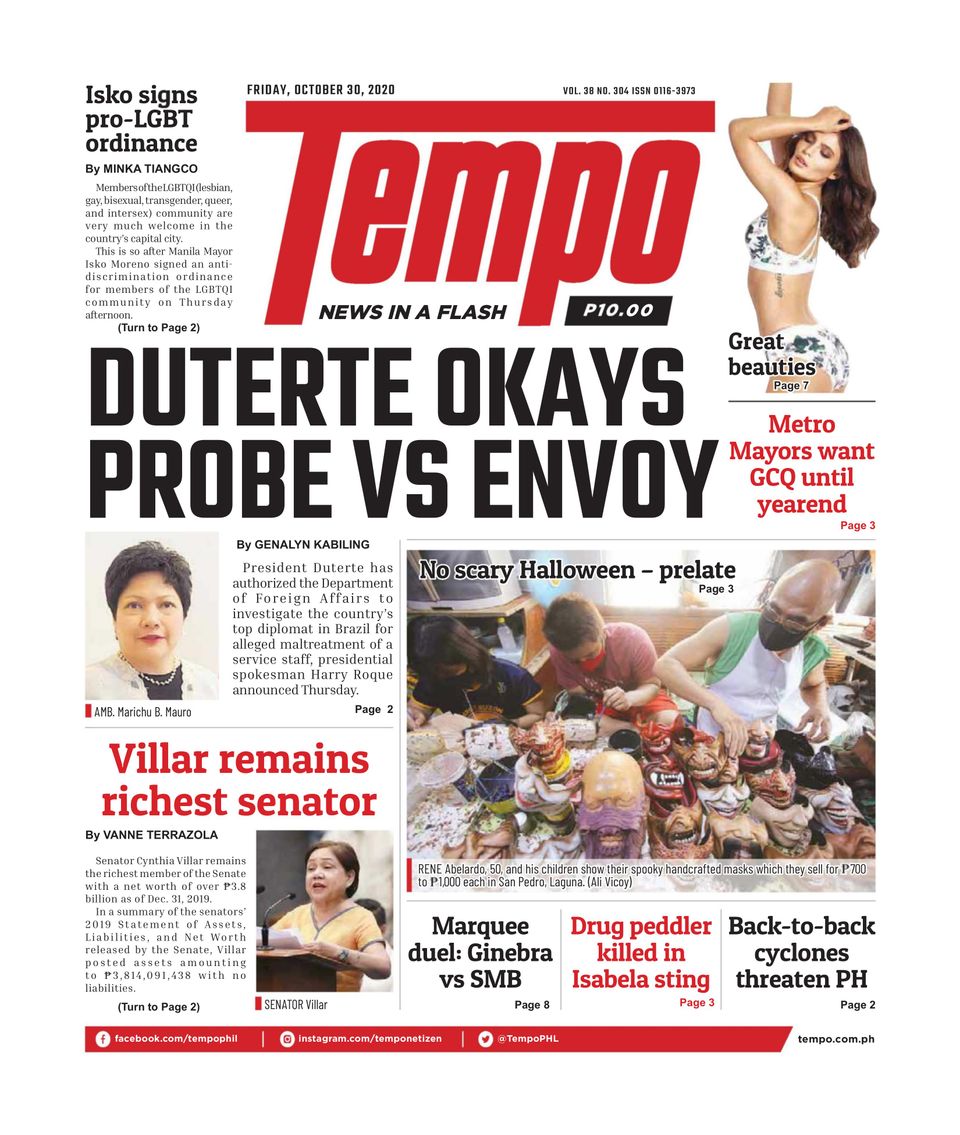 Tempo-October 30, 2020 Newspaper - Get your Digital Subscription