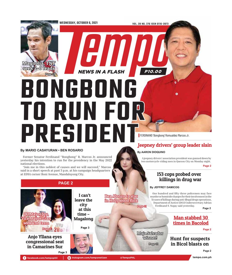 Tempo-October 6, 2021 Newspaper - Get your Digital Subscription
