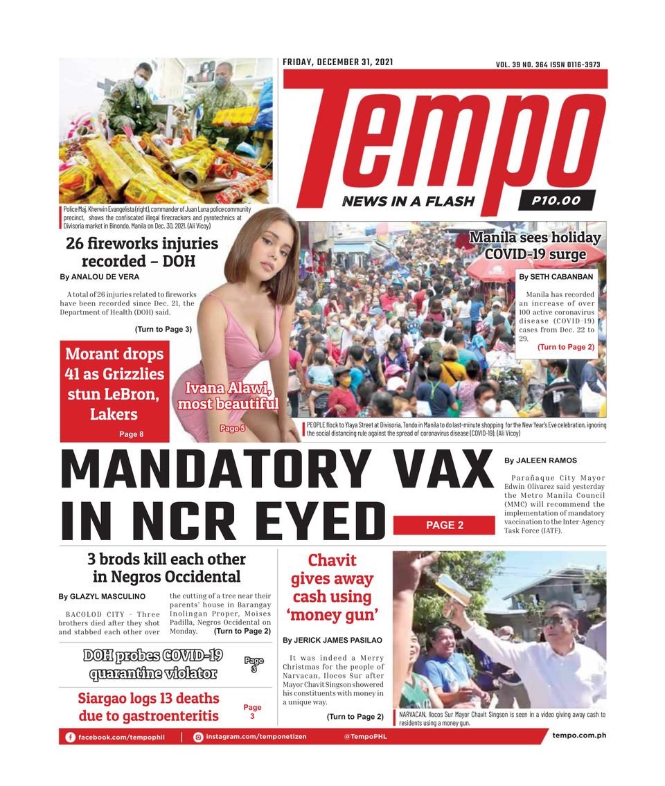 Tempo-December 31, 2021 Newspaper - Get your Digital Subscription