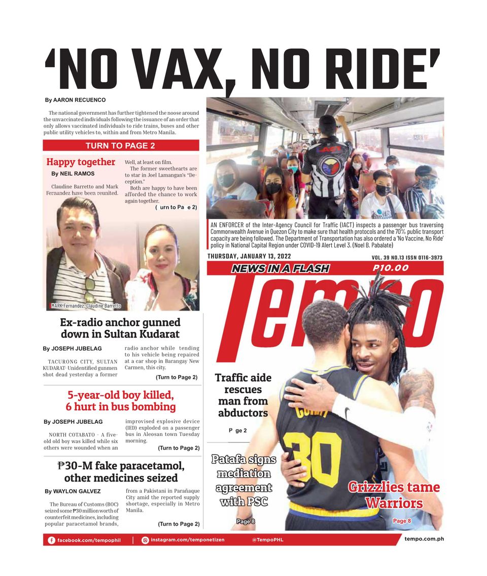Tempo-January 13, 2022 Newspaper - Get your Digital Subscription