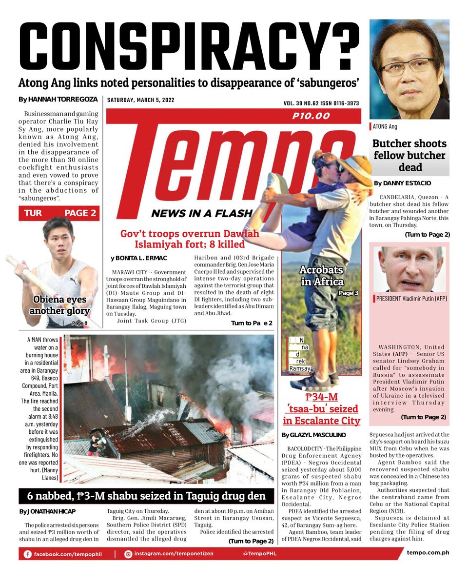 Tempo-March 5, 2022 Newspaper - Get your Digital Subscription