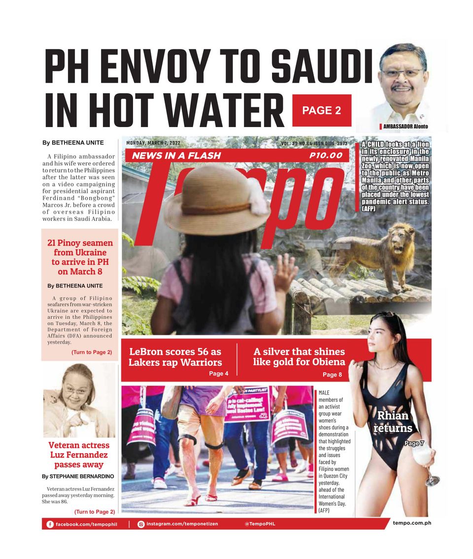 Tempo-March 7, 2022 Newspaper - Get your Digital Subscription