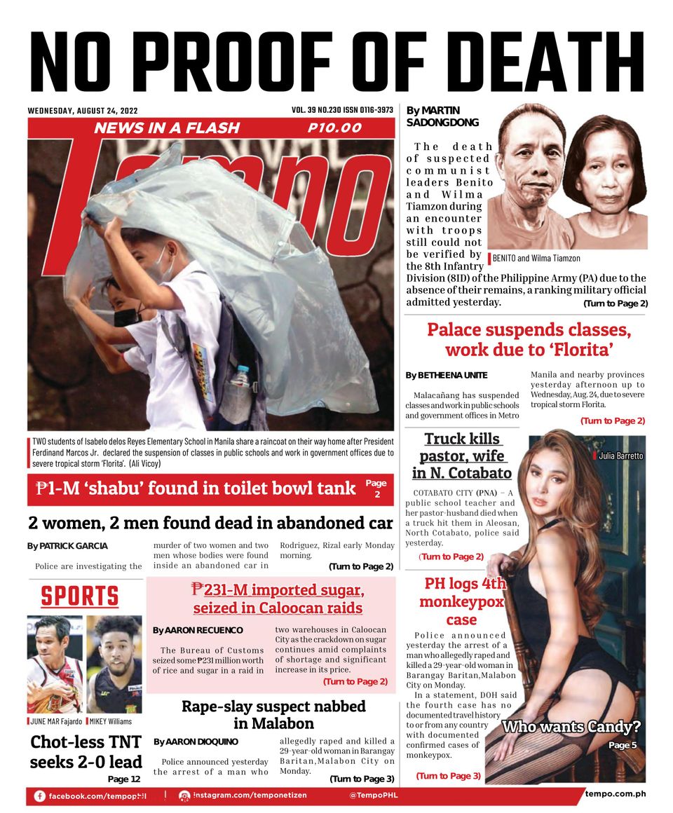 Tempo-August 24, 2022 Newspaper - Get your Digital Subscription