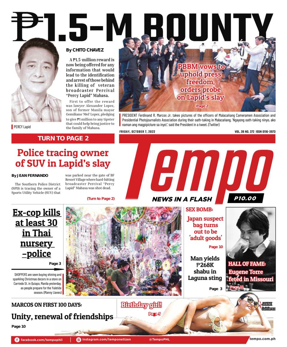 Tempo-October 7, 2022 Newspaper - Get your Digital Subscription